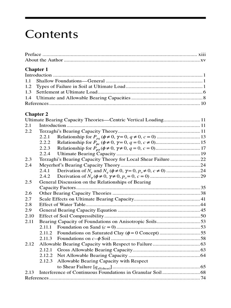 Foundation Design Full TOC by BM DAS CH1-4 | Download Free PDF ...