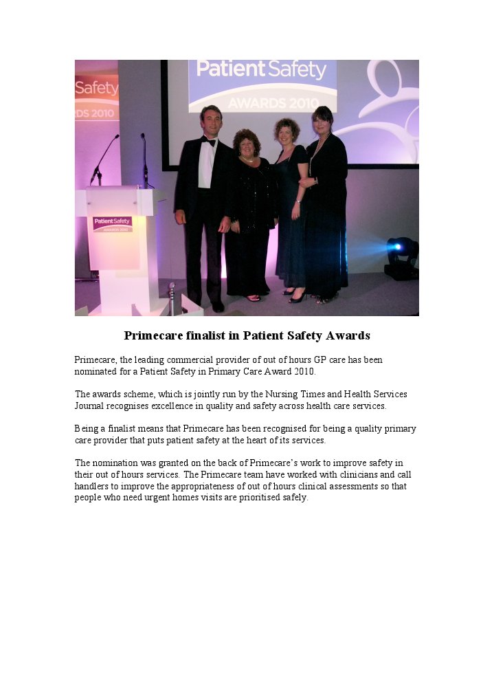 Patient Safety Awards | PDF