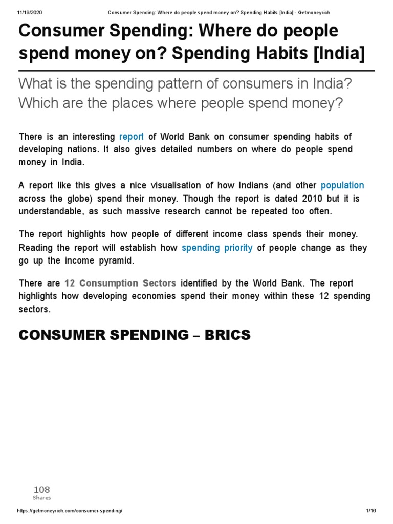 Analysis of Consumer Spending Patterns in India: A Look at Sector-Wise ...