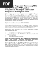 Tugas Dan Wewenang PPTK Berdasarkan | PDF