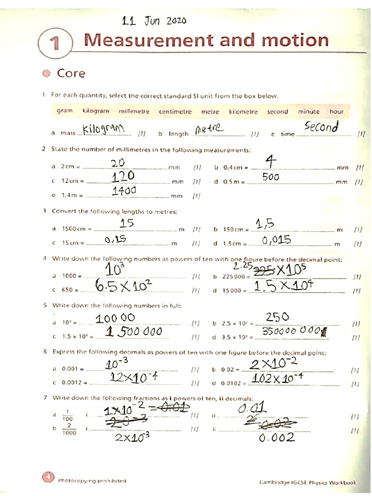 Arthur - 9p - Physic Workbook Page 4-5 PDF | PDF