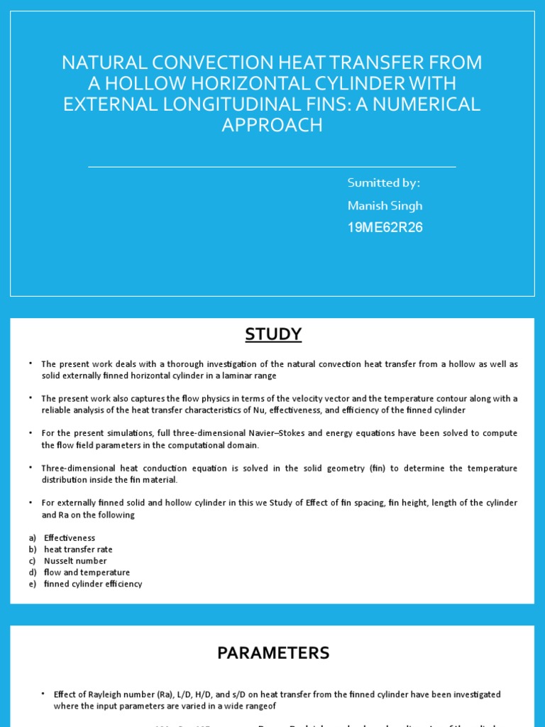 Natural Convection Heat Transfer From A Hollow Horizontal Cylinder With ...