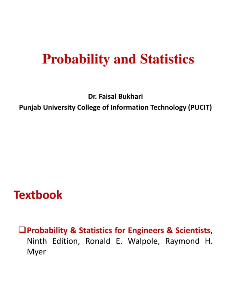Probability & Statistics Guide | PDF | Statistical Inference | Bayesian Inference