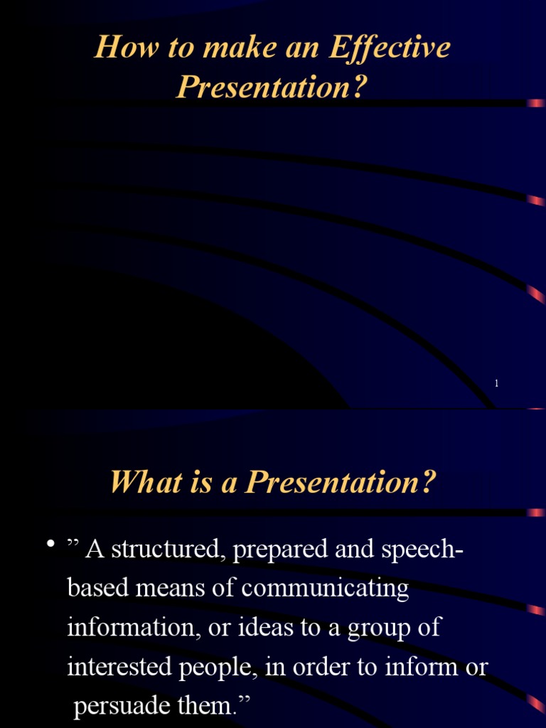 How To Make An Effective Presentation? | PDF | Cognitive Science