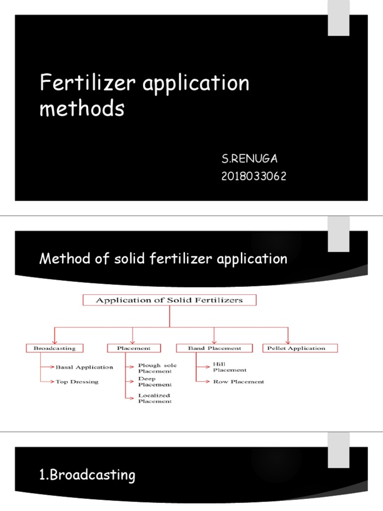Fertilizer Application Methods | PDF | Fertilizer | Soil