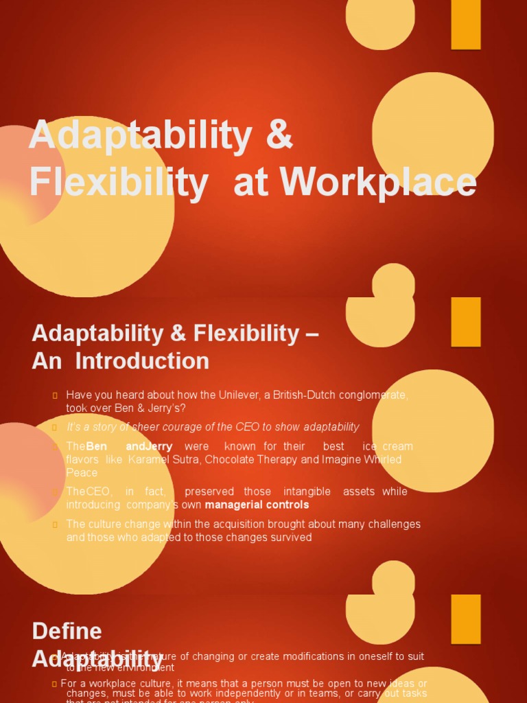 Adaptability & Flexibility at Workplace | Download Free PDF ...