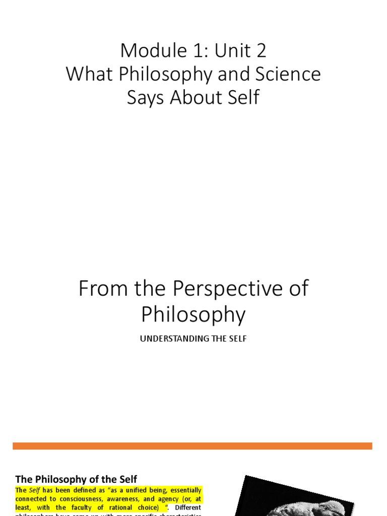 Module 1: Unit 2 - Understanding the Philosophy of the Self | PDF ...