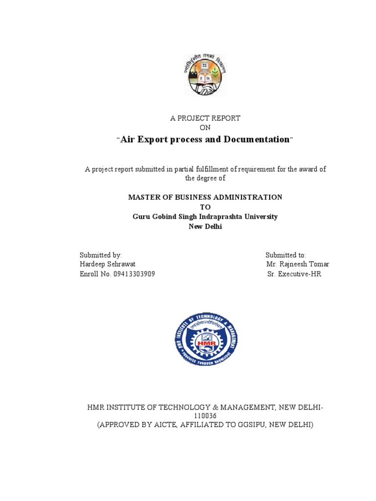 An Analysis of Air Export Processes and Documentation: A Case Study of ...