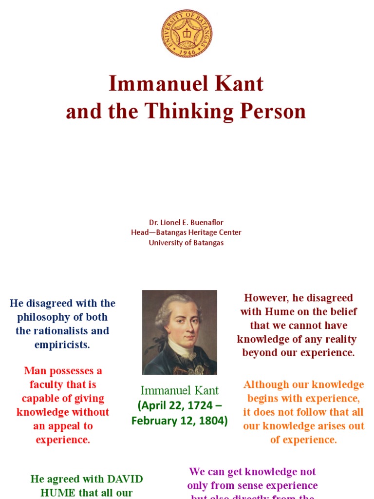 15-Immanuel Kant | PDF | A Priori And A Posteriori | Immanuel Kant