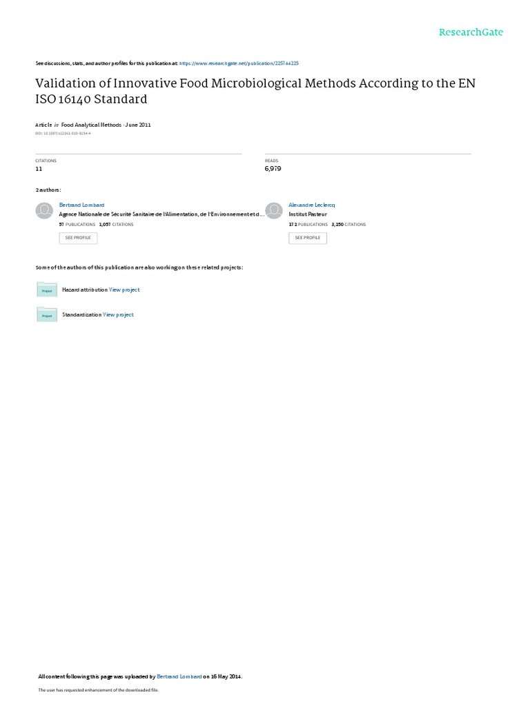 Validation of Innovative Food Microbiological Methods According To The ...