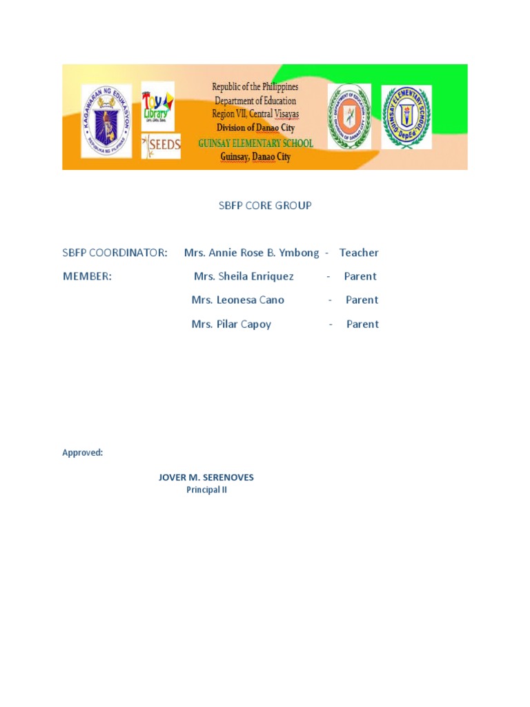 SBFP Core Group Overview | PDF