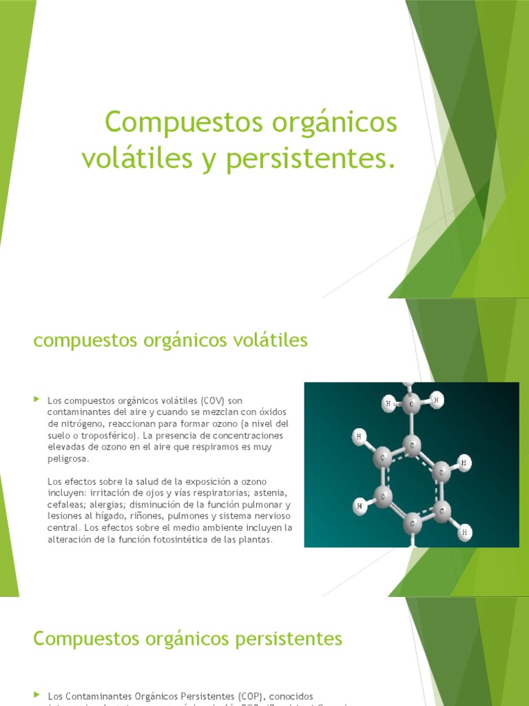 1 - Compuestos Orgánicos Volátiles y Persistentes | PDF | Compuesto ...