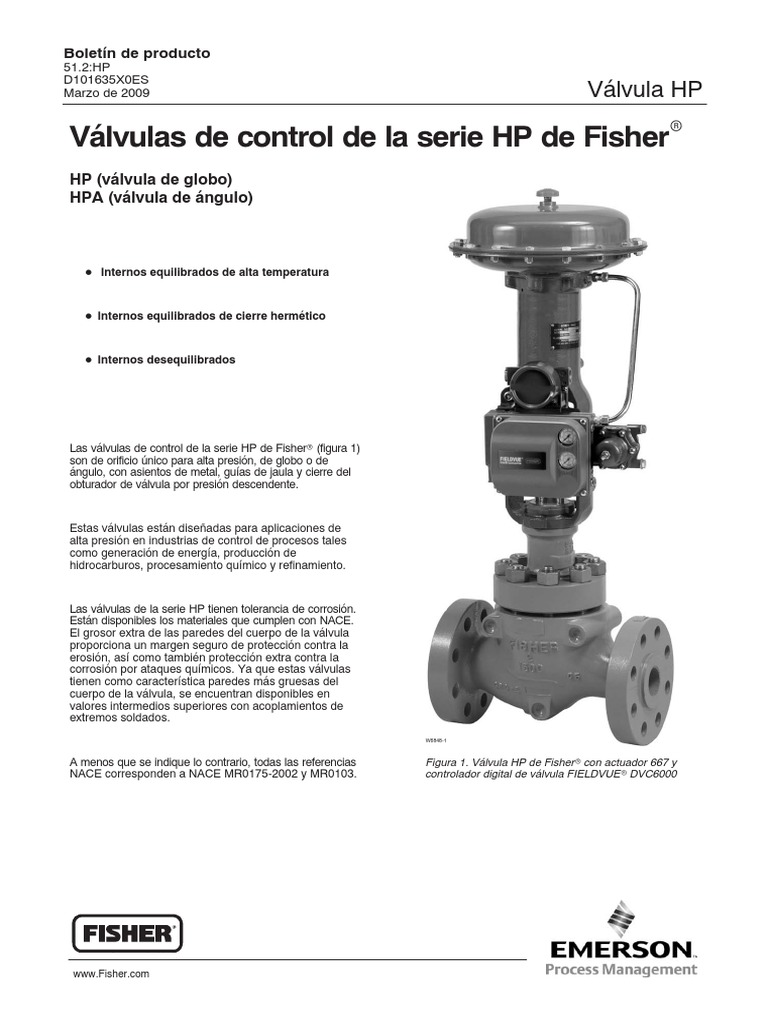 Valvula Fisher | PDF | Ingeniería de Edificación | Química