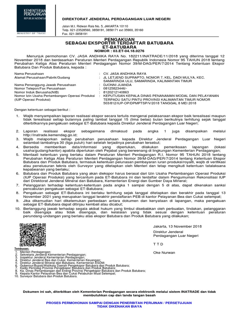 ET CV. Jasa Andhika Raya | PDF