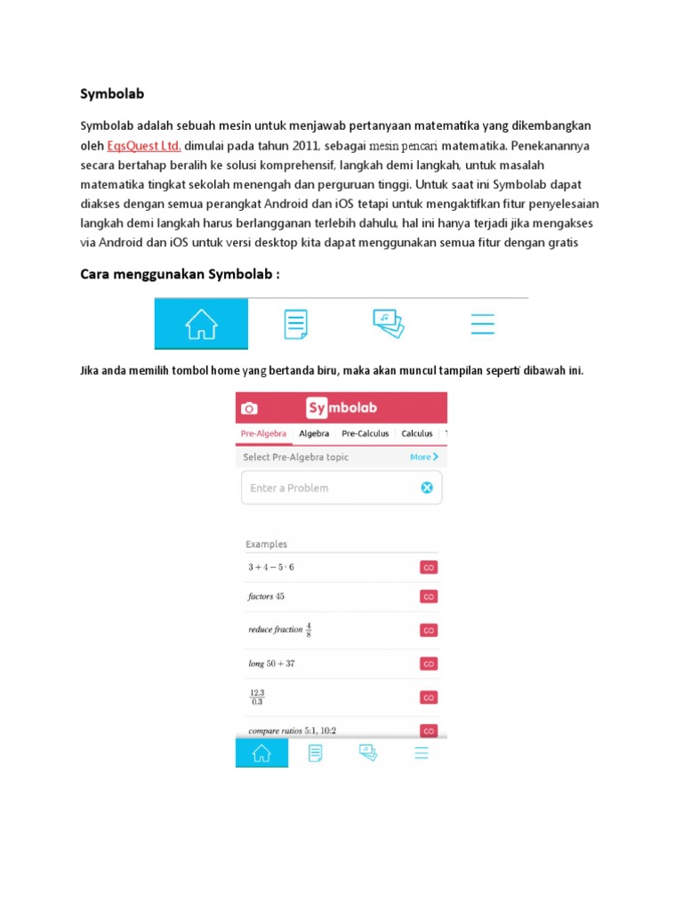 Cara Menggunakan Symbolab | PDF | Komputer
