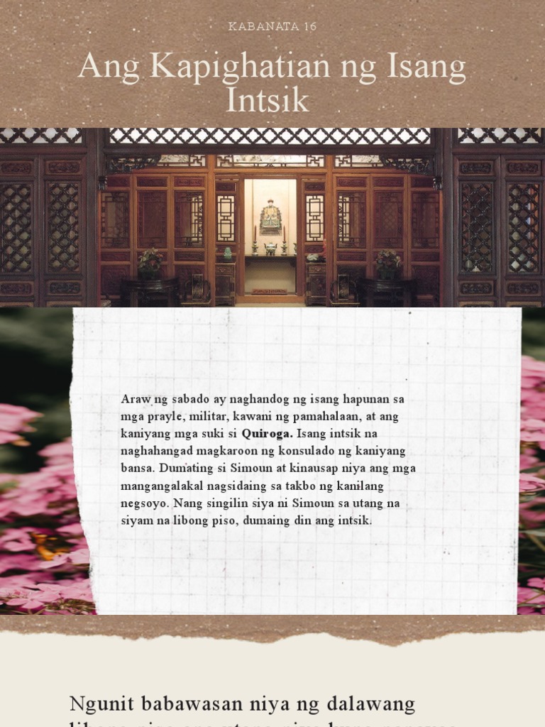 Ang Kapighatian NG Isang Intsik | PDF