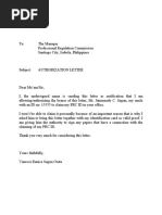 PRC Authorization Letter | PDF
