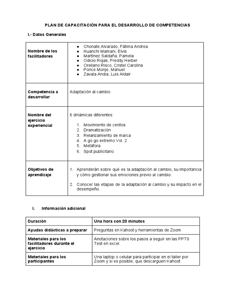 Adaptación Al Cambio - Guía | PDF | Las emociones | Aprendizaje