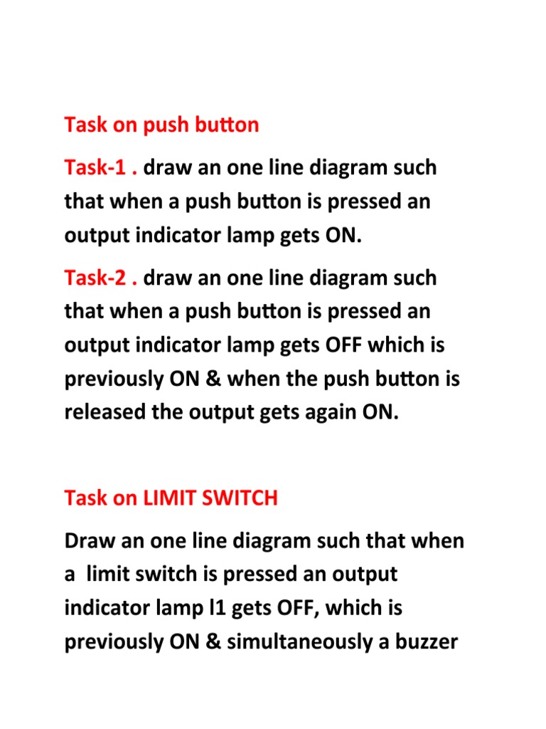 Task On Push Button | PDF | Switch | Relay