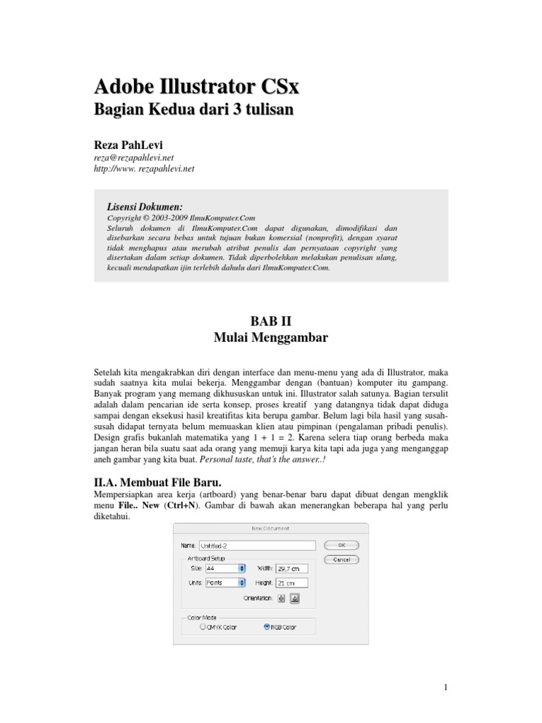 C Ebook Adobe Illustrator CS - Chapter 2 | PDF | Komputer