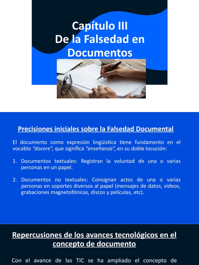 Diapositivas Falsedad Documental | PDF | Derecho penal | Castigos