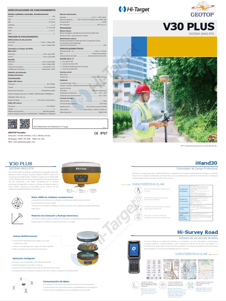 V30 Plus GNSS RTK-Brochure-ES-20200214 PDF | PDF | Bluetooth | Android ...