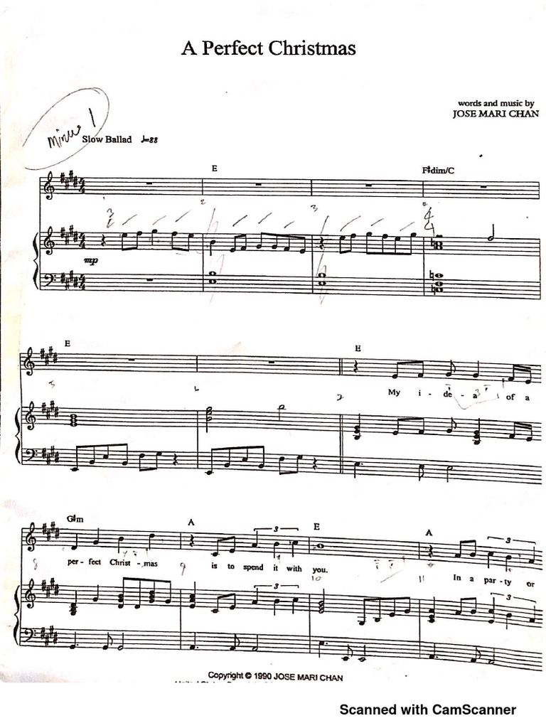 A Perfect Christmas (Vocal + Piano Part) | PDF