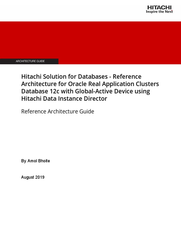 Solution For Databases Reference Architecture For Oracle Rac Database