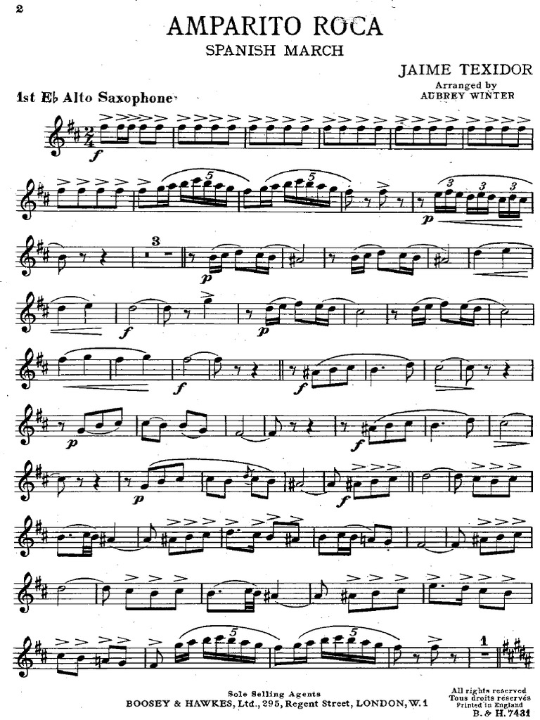 Saxophone 1-Amparito Roca | PDF