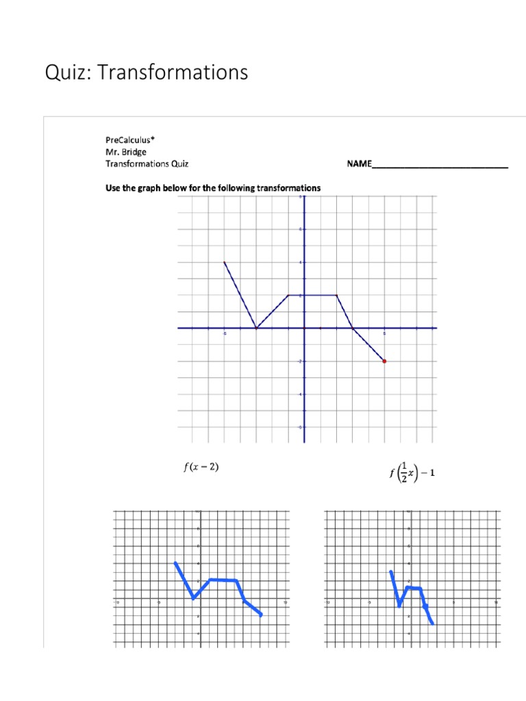 Transformations Quiz | PDF