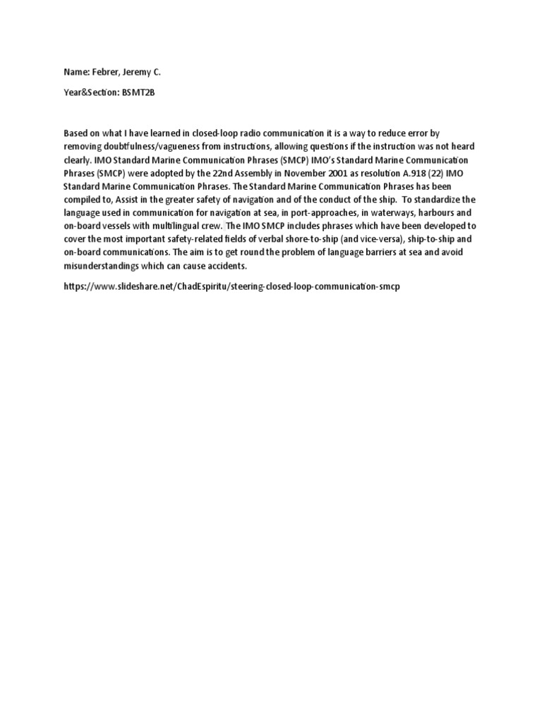 Closed Loop Communication | PDF | Business