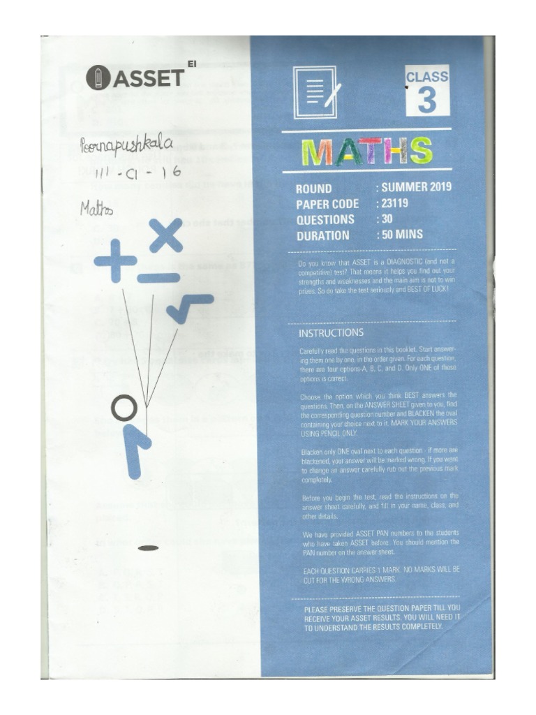 ASSET Class 3 2019 | PDF