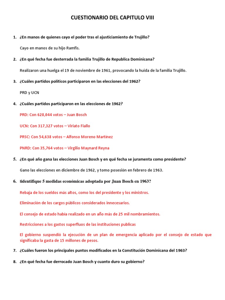 Cuestionario Cap. VIII Romer Ismael Perez Lachapel | PDF | Gobierno | Política (general)