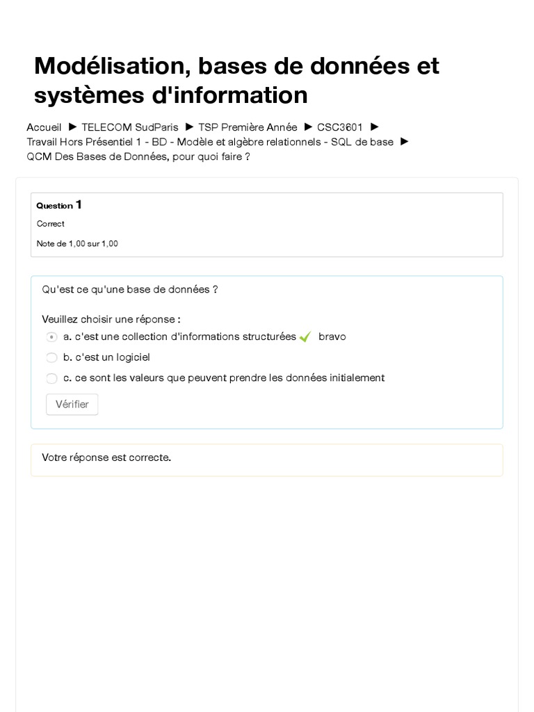 Modélisation des Bases de Données | PDF | Bases de données | Gestion ...