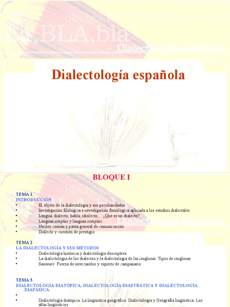 Dialectología Española: Un Estudio | PDF | Dialecto | Lingüística