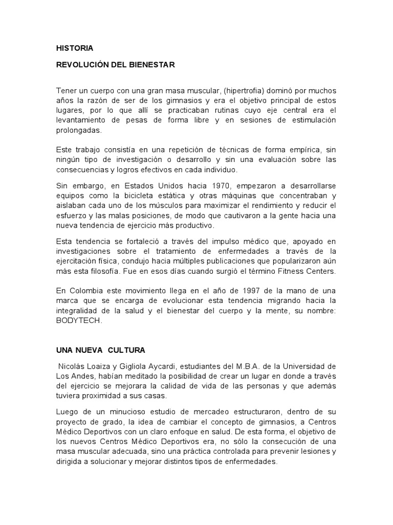 Caso Body Tech | PDF | Bogotá | Aptitud física