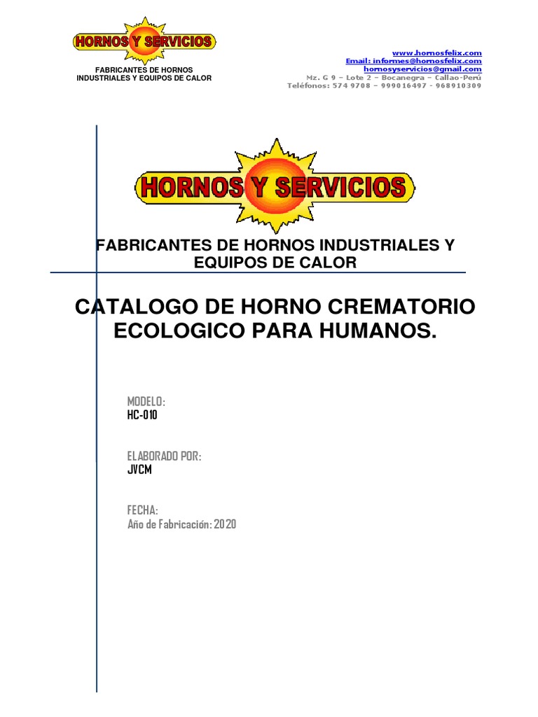 Horno Crematorio Ecologico - 0000291 | PDF | Cremación | Acero