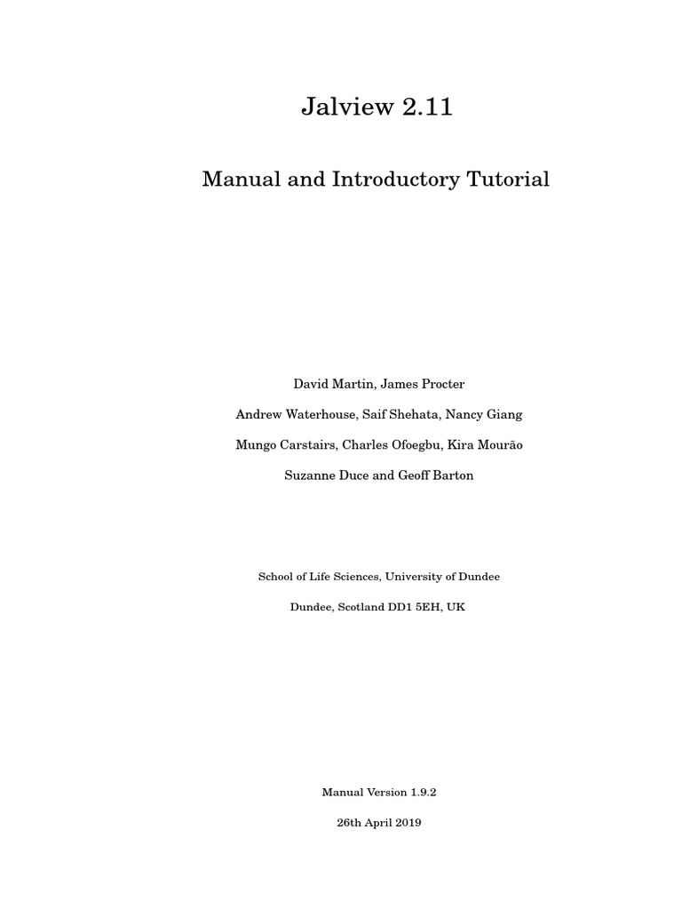 Jalview Tutorial | PDF | Sequence Alignment | Websites