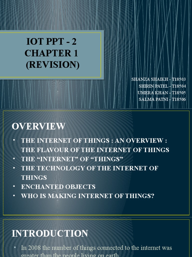 Iot PPT - 2 Chapter 1 (Revision) | PDF | Internet Of Things ...