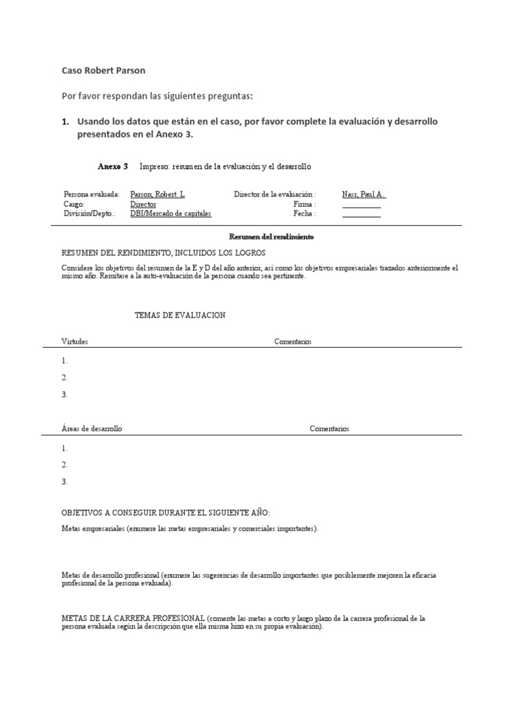 Caso Robert Parson | PDF