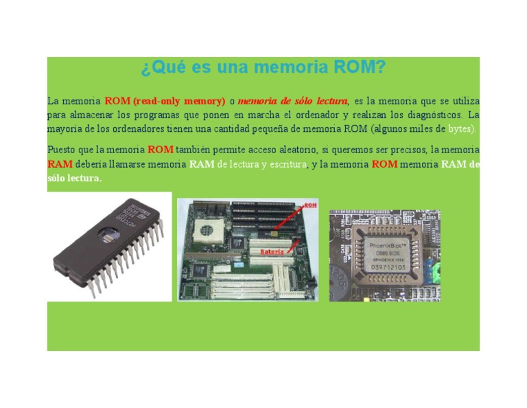 Definición de Memoria ROM | PDF