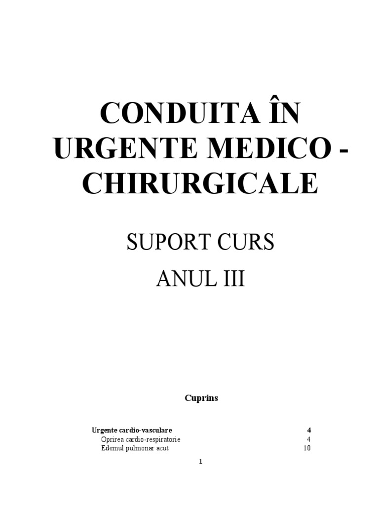 Conduita Asistentului Medical in Urgente Irimie Casandra | PDF