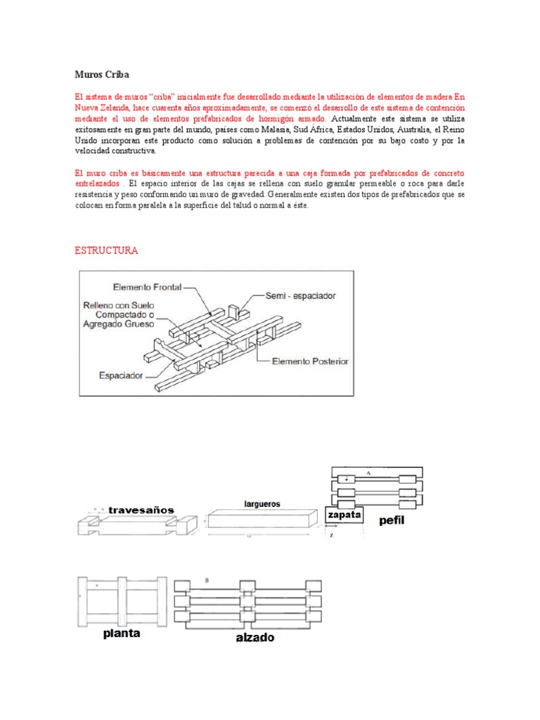 Muros Criba EXPOSICION | Descargar gratis PDF | Fundación (Ingeniería ...