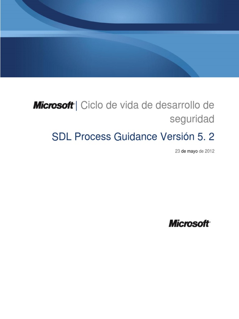 Microsoft SDL - Version 5.2 EsV1 PDF | PDF | Microsoft | Software