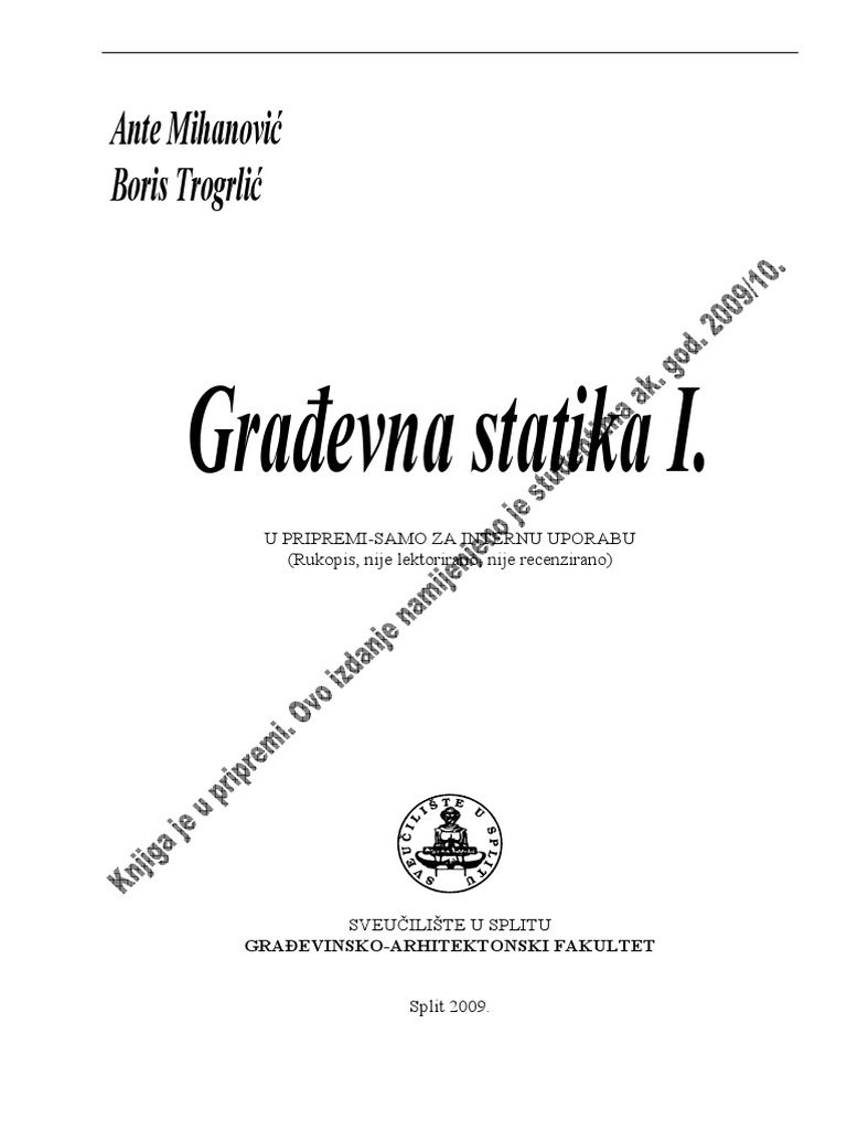 Gradjevna Statika I Web | PDF