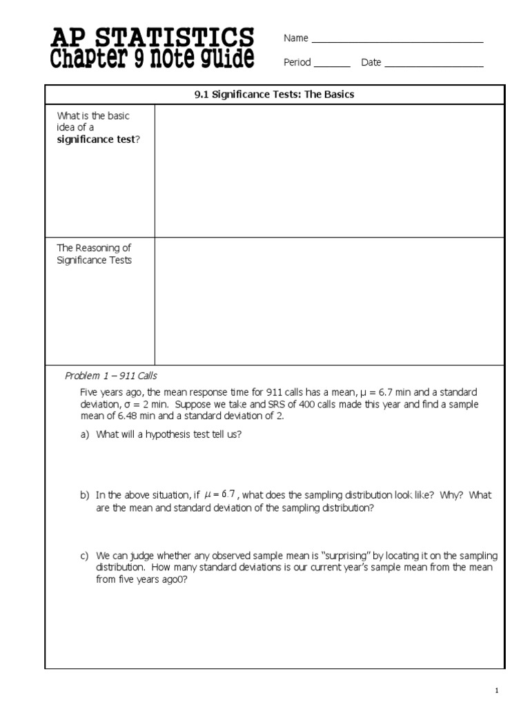 Basics of Significance Testing Explained | PDF | P Value | Statistical ...