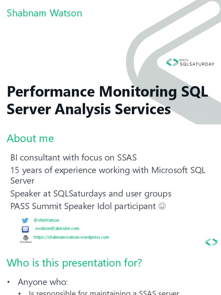 SSAS Performance Monitoring Insights | PDF | Computer Data Storage ...