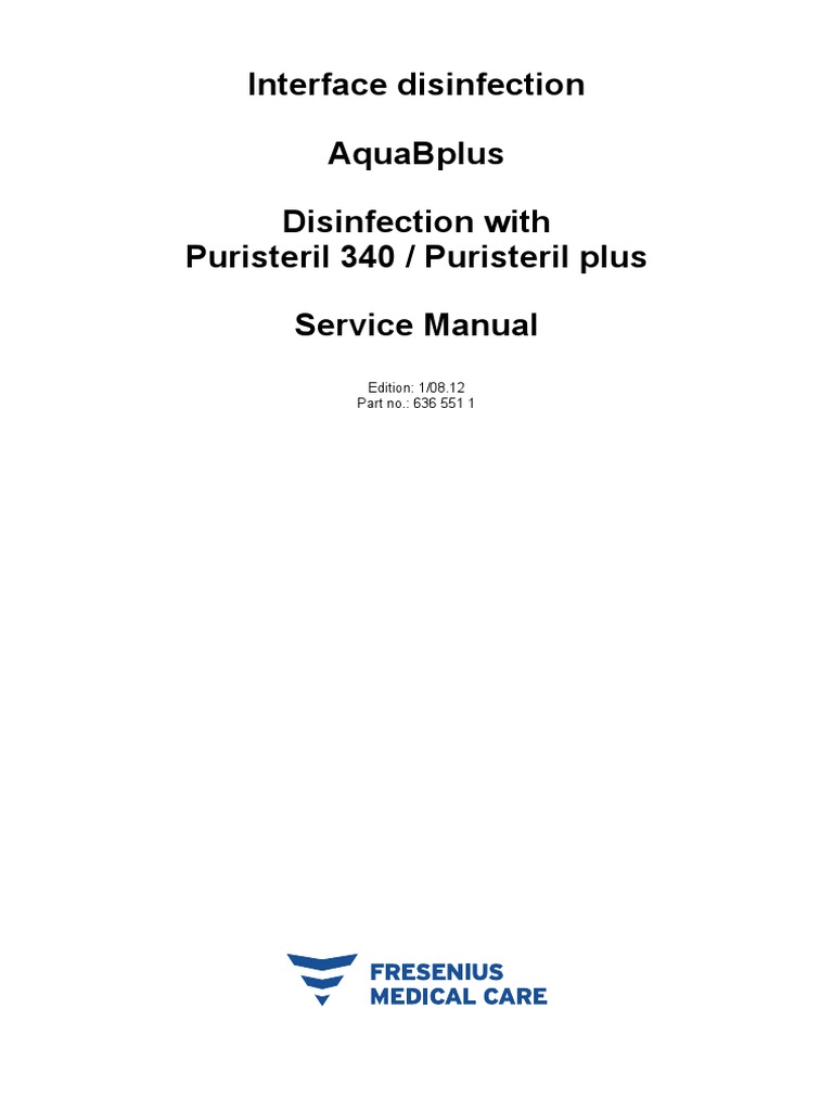 Interface Disinfection Aquabplus Disinfection With Puristeril 340 ...