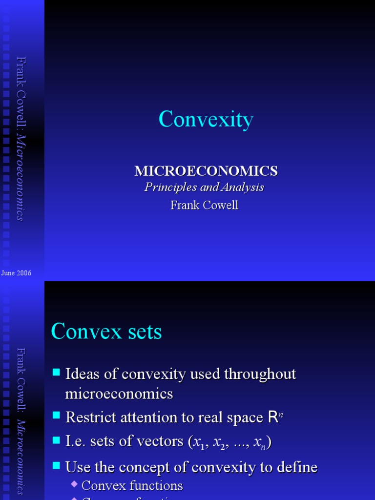 Convexity and Its Applications in Microeconomics | PDF | Convex Set ...
