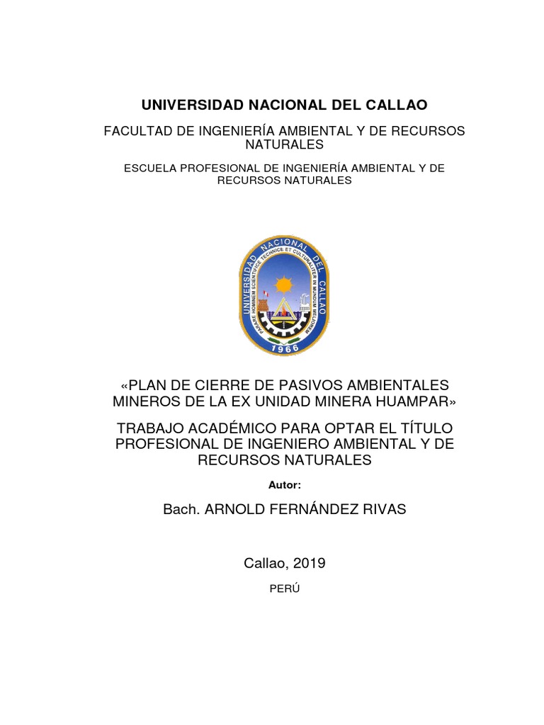 Arnold Fernández Rivas | PDF | Estrés oxidativo | Minería